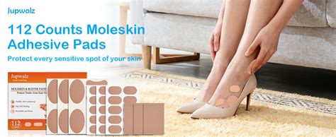 Jupwalz 112 Sheets Moleskin For Blister 6 Shapes Mole Skin