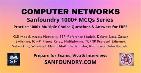 1000 Computer Networks MCQs For Freshers Experienced Sanfoundry