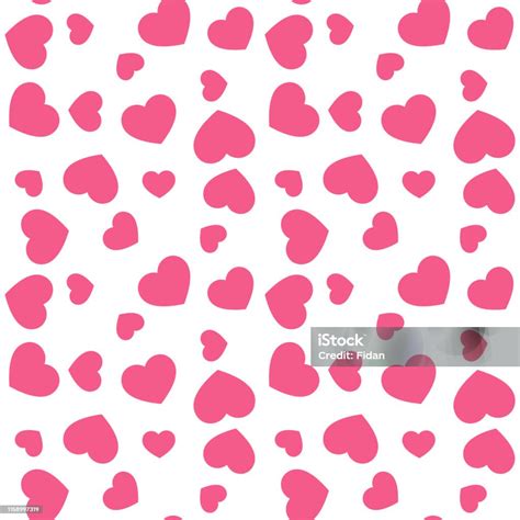 분홍색 배경에 흰색 하트입니다 원활한 벡터 로맨틱 한 사랑 발렌타인 패턴입니다 직물 직물 디자인 커버 배너 공휴일에 대한 스톡 벡터 아트 및 기타 이미지 Istock