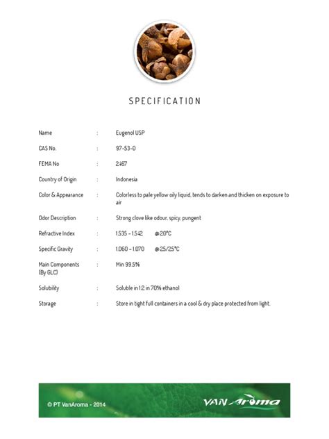 Eugenol Usp Pdf Science And Mathematics