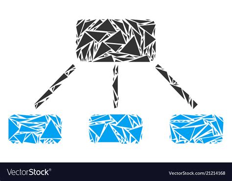 Hierarchy Collage Of Triangles Royalty Free Vector Image