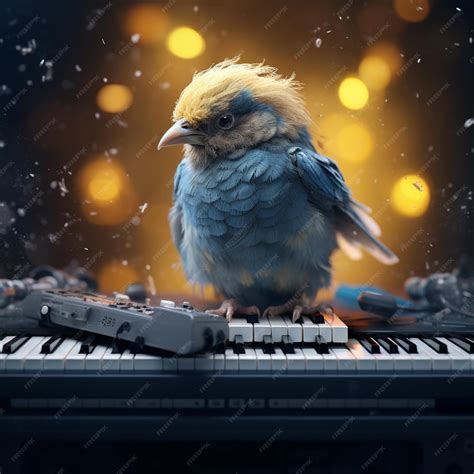 Premium Ai Image There Is A Bird Sitting On A Keyboard With A