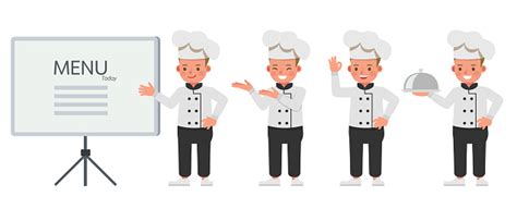 요리사 키드 캐릭터 벡터 디자인 감정과 다양한 행동의 프리젠 테이션 가정 주방에 대한 스톡 벡터 아트 및 기타 이미지 가정 주방 가정의 방 귀여운 Istock