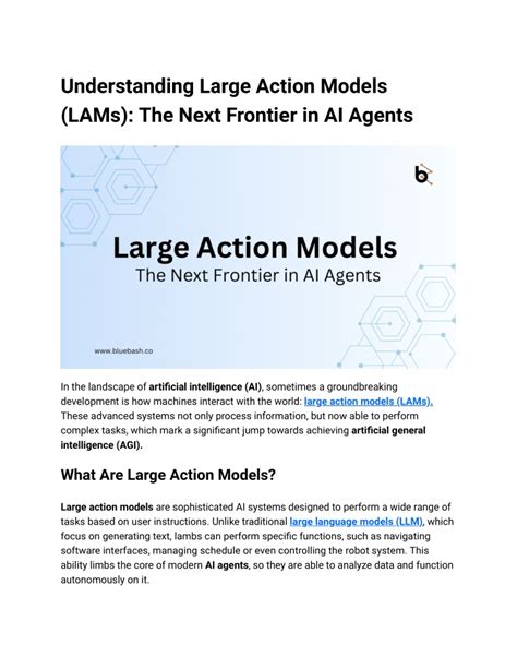 Ppt Understanding Large Action Models Lams The Next Frontier In Ai Agents Powerpoint