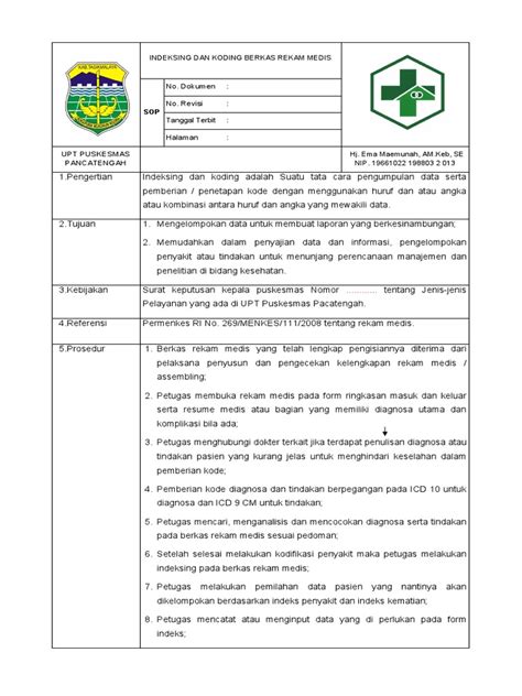 Sop Indeksing Dan Koding Pdf