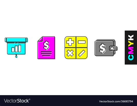 Set Graph Chart Diagram Infographic Contract Vector Image