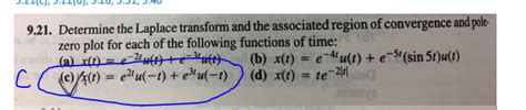 Solved 921 Determine The Laplace Transform And The