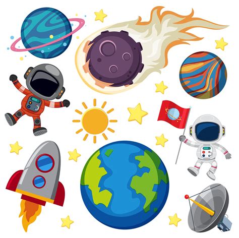 Set Of Space Element 683371 Vector Art At Vecteezy