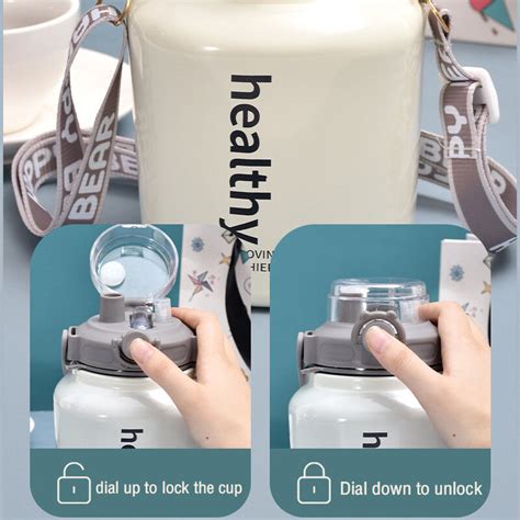 กระบอกเก็บเย็น ความจุขนาดใหญ่1000mlแก้วเก็บความเย็น กระติ๊กน้ำพกพา กระติกน้ำไป รร กระติ๊กน้ำ มี