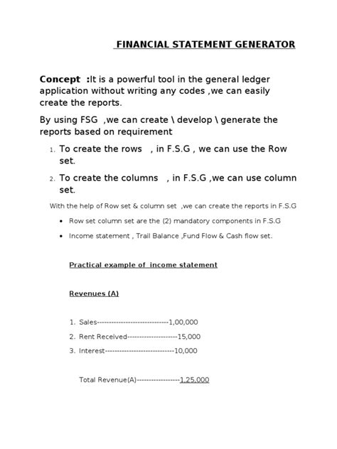 Oracle R12 Fsg Report Pdf Income Statement Revenue