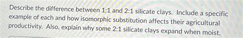 solved describe the difference between 1 1 ﻿and 2 1