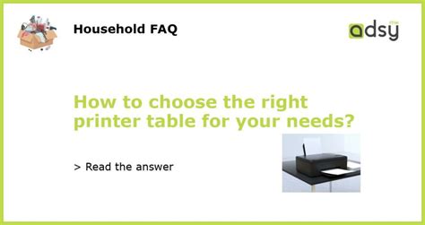 How To Choose The Right Printer Table For Your Needs