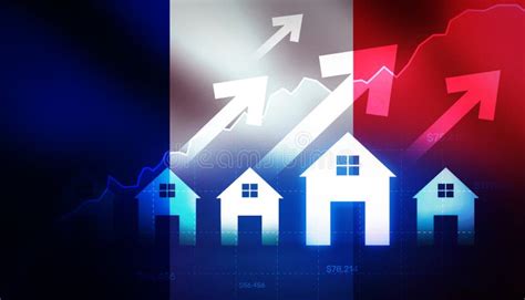 Real Estate Prices Going High In France With Glowing House Shapes And