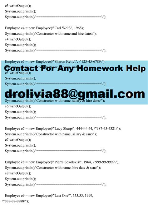Define A Class Name Employee Whose Objects Are Records For Employeepdf