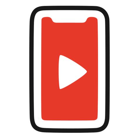 모바일 비디오 재생 플레이어 소셜 미디어 및 로고 아이콘