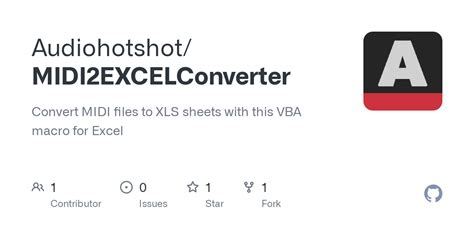 Github Audiohotshotmidi2excelconverter Convert Midi Files To Xls