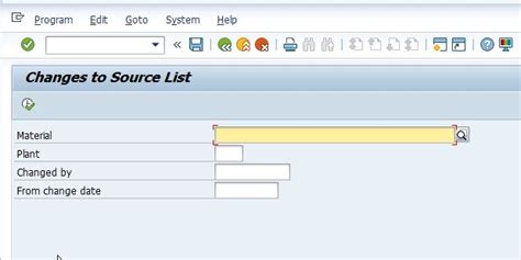 Maintain Source List In Sap
