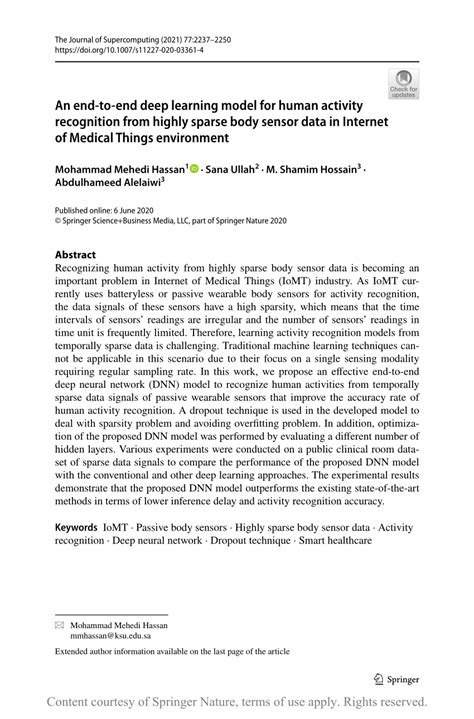 An End To End Deep Learning Model For Human Activity Recognition From