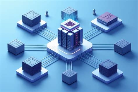 Secure Network Infrastructure With Firewall Technology Stock Illustration Illustration Of