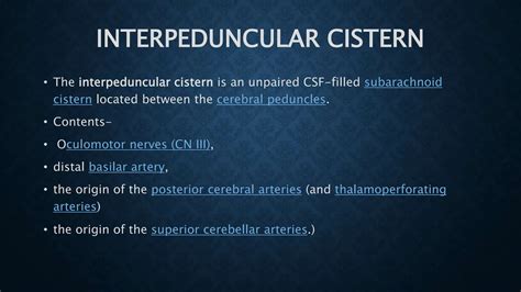 Cerebral Cisterns For Radiology Dnb Pptx