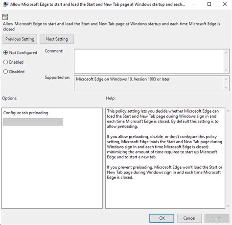 Block Windows 10 From Preloading Microsoft Edge On Start Ghacks Tech News
