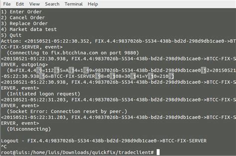 C Oo1b Character When Running Example Code Of Quickfix Stack Overflow