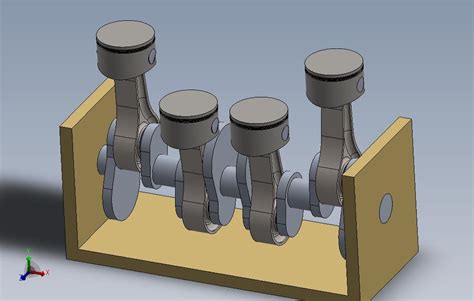 曲柄连杆机构 SOLIDWORKS 2015 模型图纸免费下载 懒石网