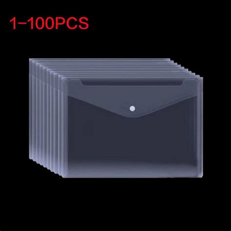 A5 투명 플라스틱 방수 폴더 가방 1 50 개 파일 홀더 종이 사무용품 문서 시트 프로텍터 Aliexpress
