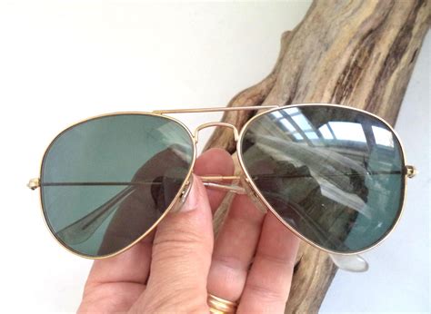 Vintage Ray Ban Aviators G15 Unisex Eyeglasses Sunglasses Gold Wire Rim