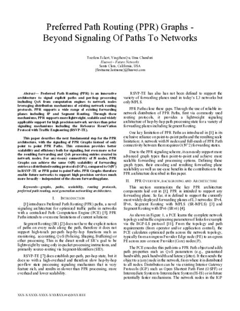 Pdf Preferred Path Routing Ppr Graphs Beyond Signaling Of Paths