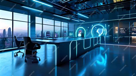 Holographic Displays Showing Innovative Business Solutions Data