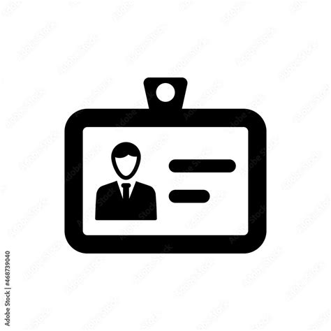 Id Card Identification Icon Stock Vector Adobe Stock