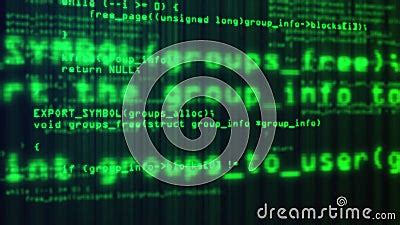 Animated D Computer Programming Script Code As Technology And Internet Background Stock Footage