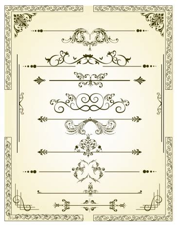 Vectorized Scroll Set Vectors Stock In Format For Free Download 2 20MB