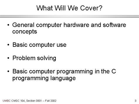 Cmsc 104 Section 0801 Problem Solving And Computer