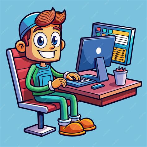 Premium Vector Programmer Cartoon Character Debugging Application Vector
