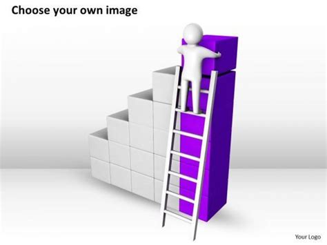 Business Diagram Templates Cube Ladder Red Powerpoint Ppt Backgrounds For Slides