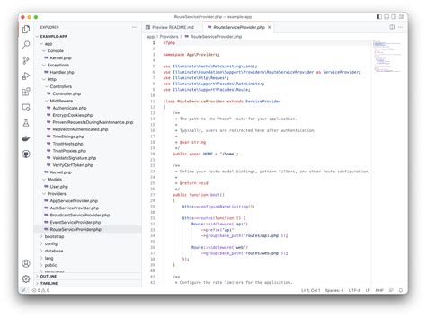 estructura de un proyecto laravel
