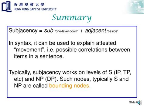 Ppt Subjacency Powerpoint Presentation Free Download Id 4838142