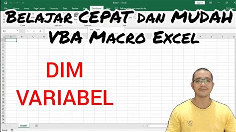 tutorial vba macro excel part 6 statement dim tipe data object