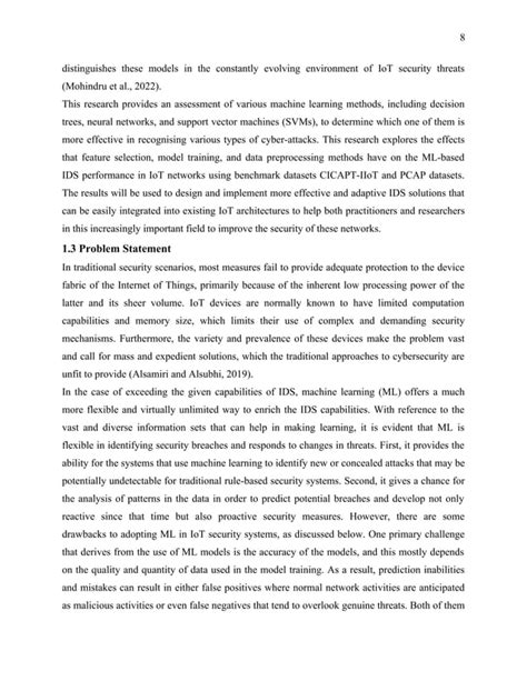 Machine Learning For Attack Detection On Iot Devicesdocx