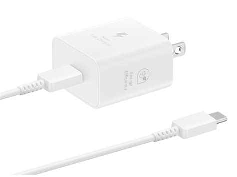 W Pd Power Adapter With Usb C Cable White Samsung Business Us