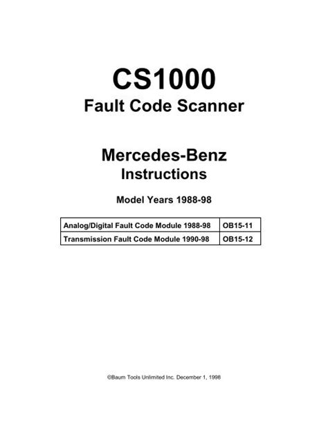 Mercedes Benz Fault Code Manual Pdf Throttle Electrical 43 Off