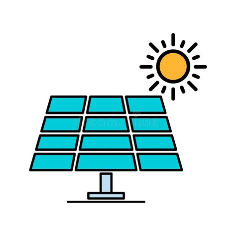 Solar Panel Icon Green Power Technology Ecology Alternative Energy