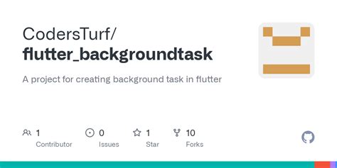 Github Codersturfflutterbackgroundtask A Project For Creating