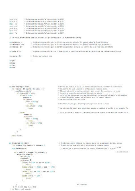 Docx Código Display Arduino Dokumentips