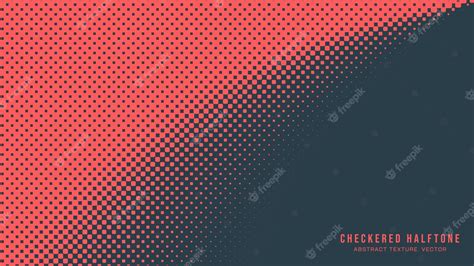 Premium Vector Smooth Bend Border Vector Checkered Halftone Pattern Red Blue Abstract