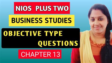 Nios Plus Two Business Studies Objective Type Questions Chapter