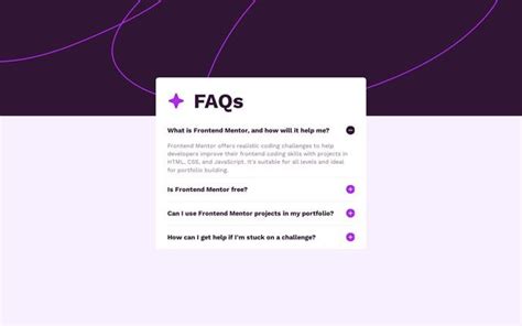 Frontend Mentor Faq Accordion Using Html Css Javascript Coding