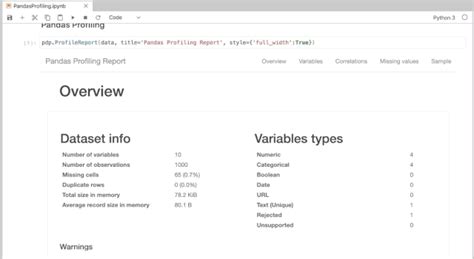 Statistical And Visual Exploratory Data Analysis With One Line Of Code Kdnuggets